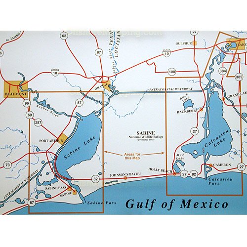 Fishing Sabine Lake Texas Map